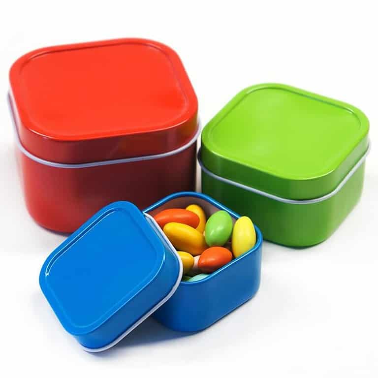 Rectangular Tin Containers | Square Tins With Lids | FLYTINBOTTLE