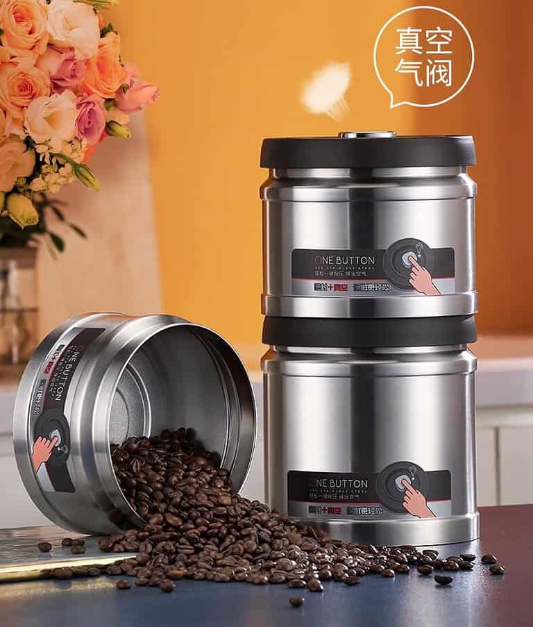 Coffee Tins Wholesale | Coffee Canister With Scoop | FLYTINBOTTLE
