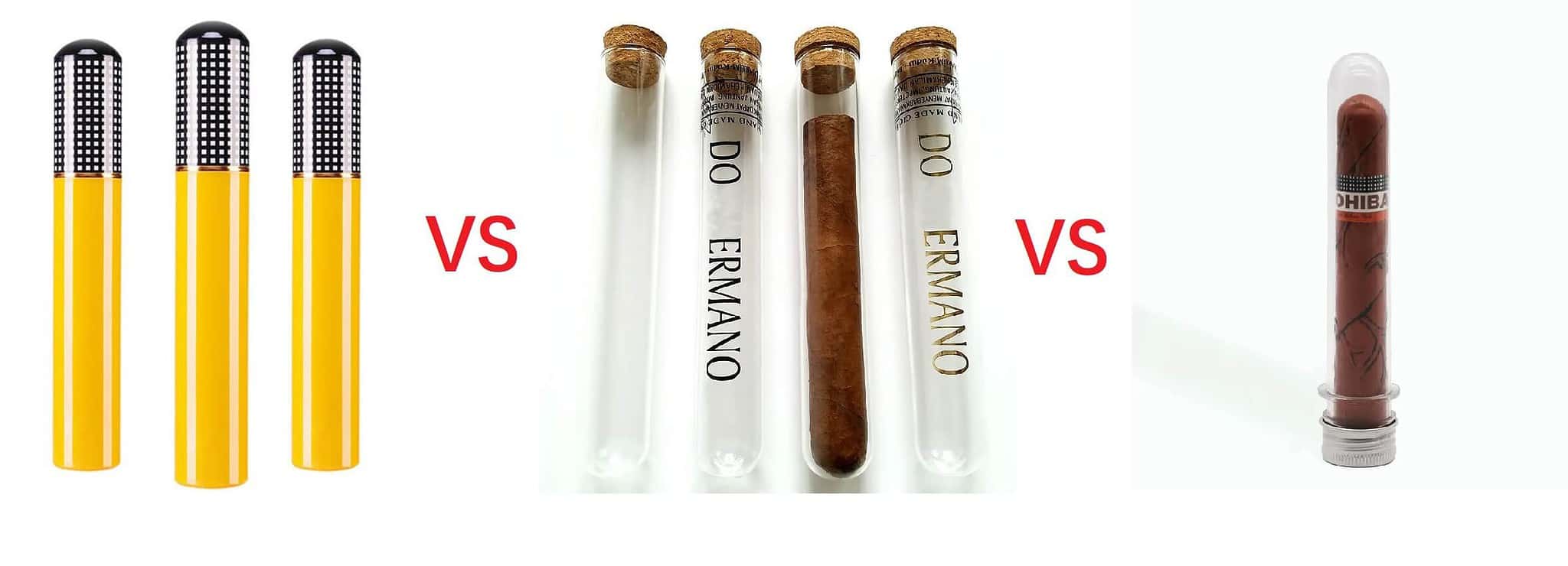 Cigar Tubes Comparison | Glass Cigar Tubes VS Aluminum Cigar Tubes