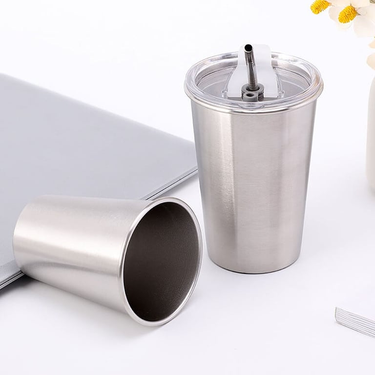 16 oz Stainless Steel Cup | 16 oz Stainless Steel Pint Cup | FLYTINBOTTLE