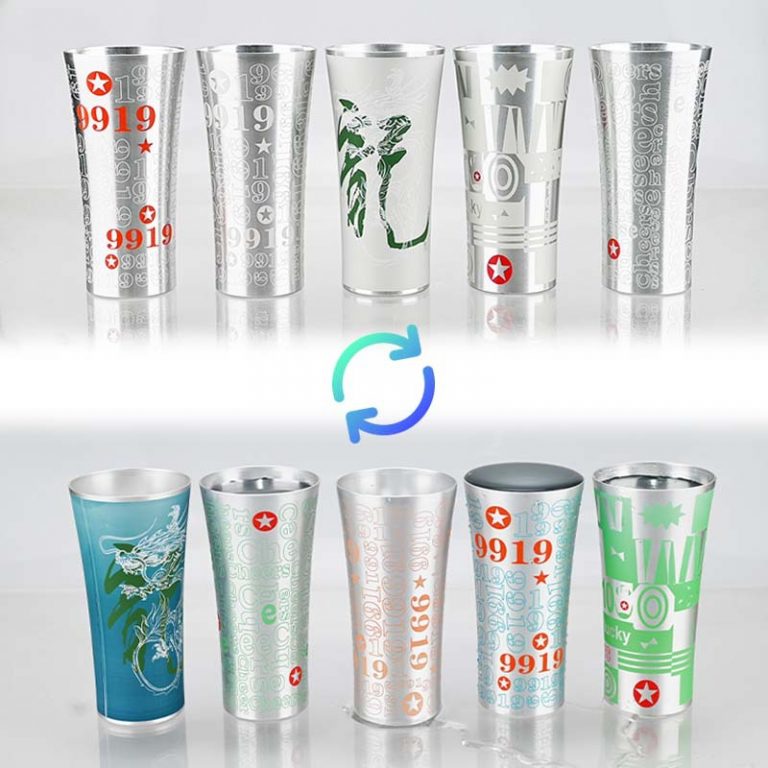 Aluminum Cups Colored | Color Changing Aluminum Cups | FLYTINBOTTLE