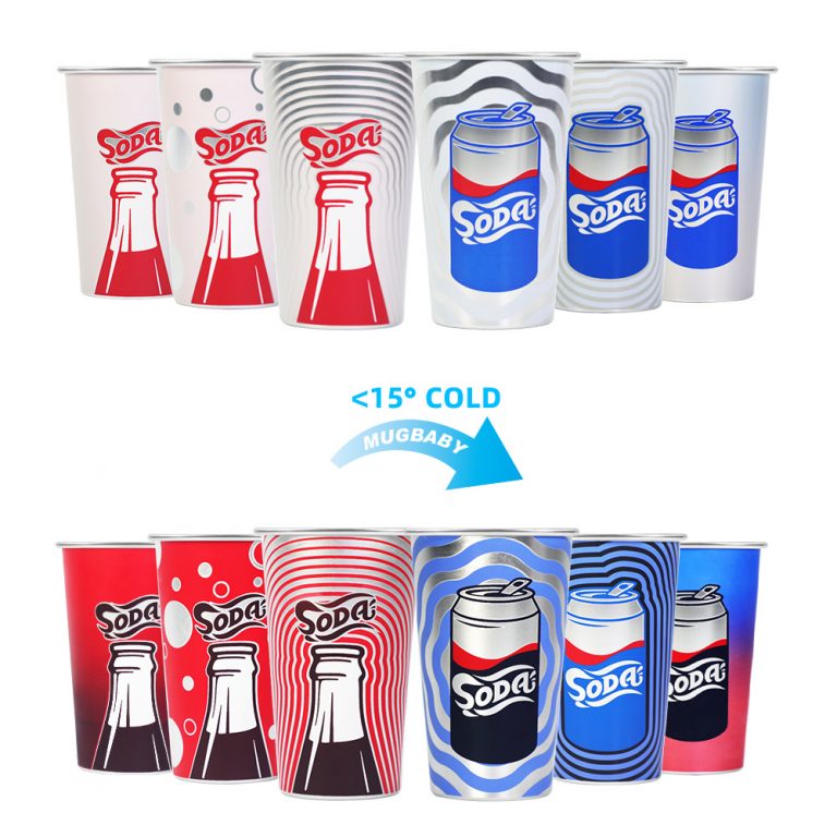 Aluminum Cups Colored | Color Changing Aluminum Cups | FLYTINBOTTLE